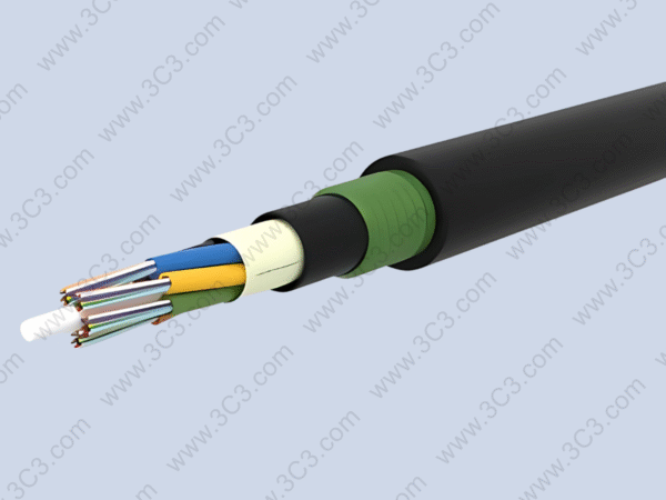 Single Mode Direct Burial Armoured Fiber Optic Cable 48F - 3C3