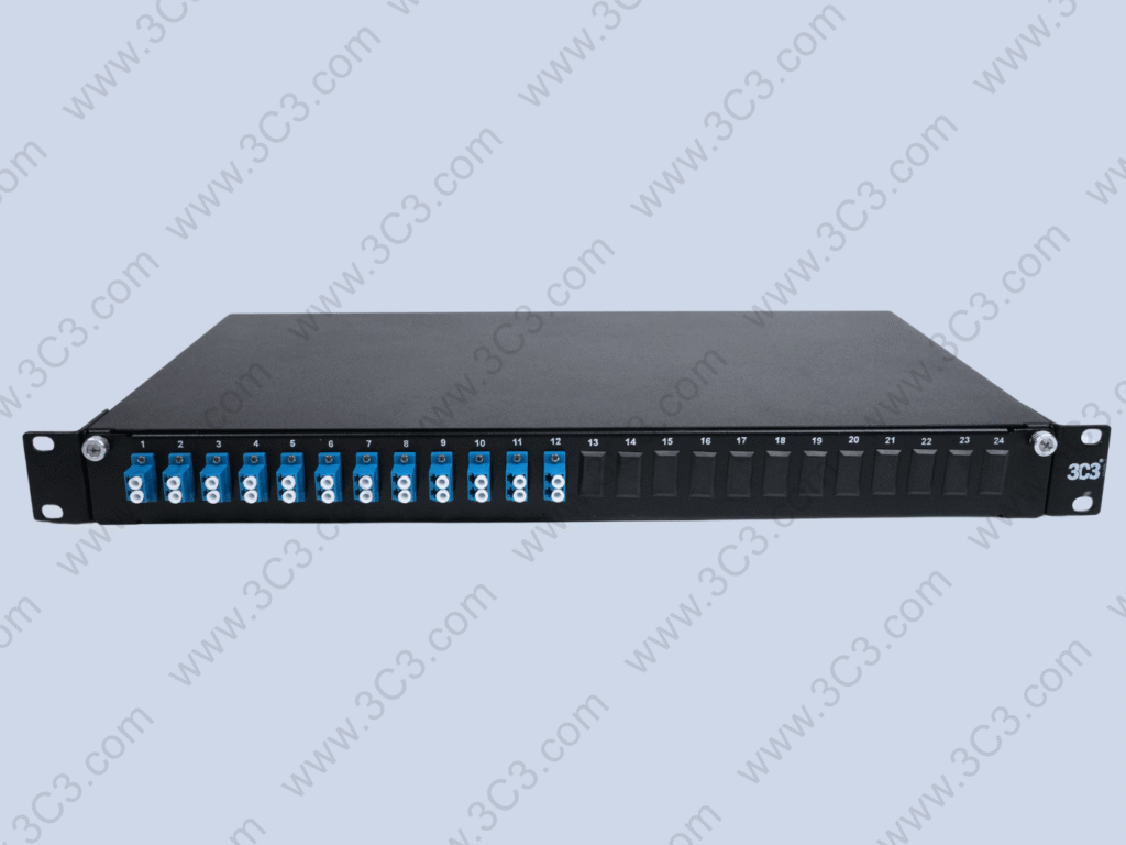 Fiber Patch Panel, Sliding, Single adapter plate - 3C3