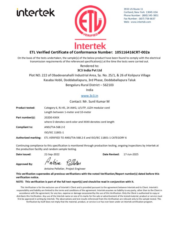 ETL Certificate - 3C3